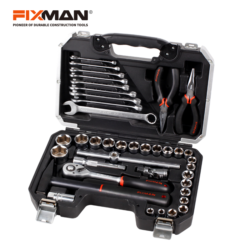 Wrench and Socket Set CR-V Material BT40B 40pcs 1/2" FIXMAN | Legendary11