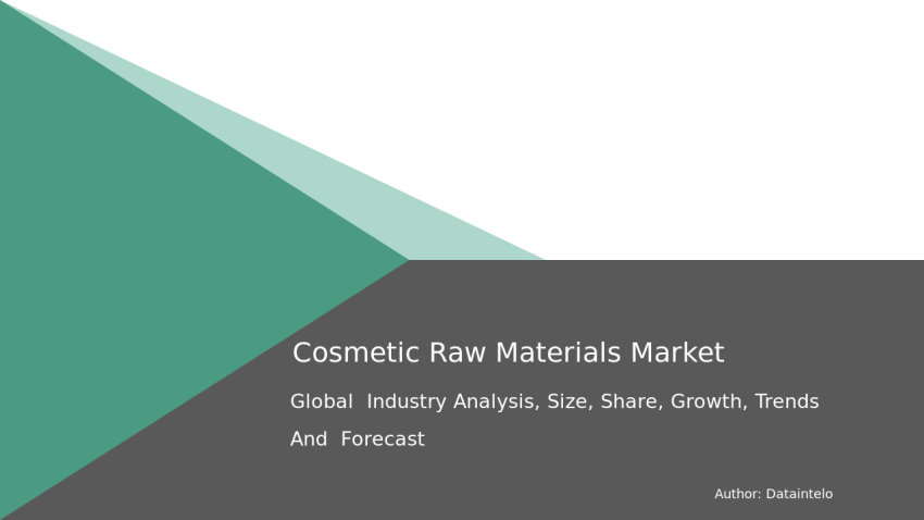 Strategic Insights: Cosmetic Raw Materials Market 2023–2032 | Legendary11