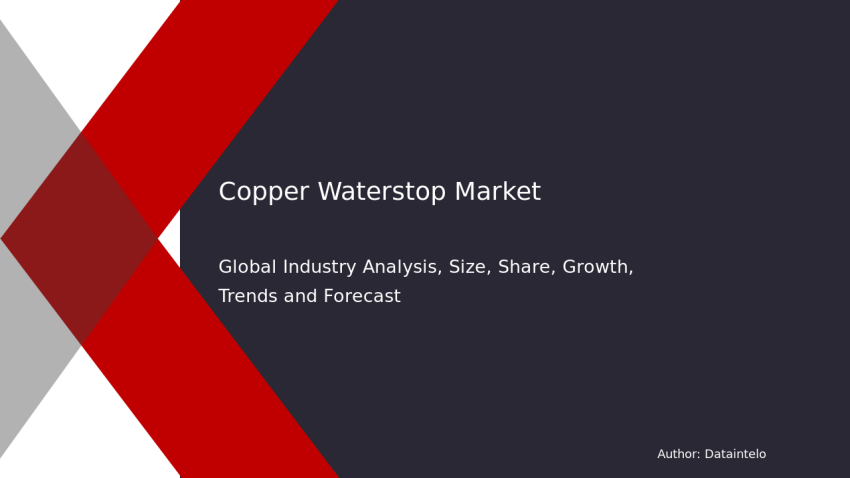 Copper Waterstop Market Forecast and Industry Trends 2032 | Legendary11